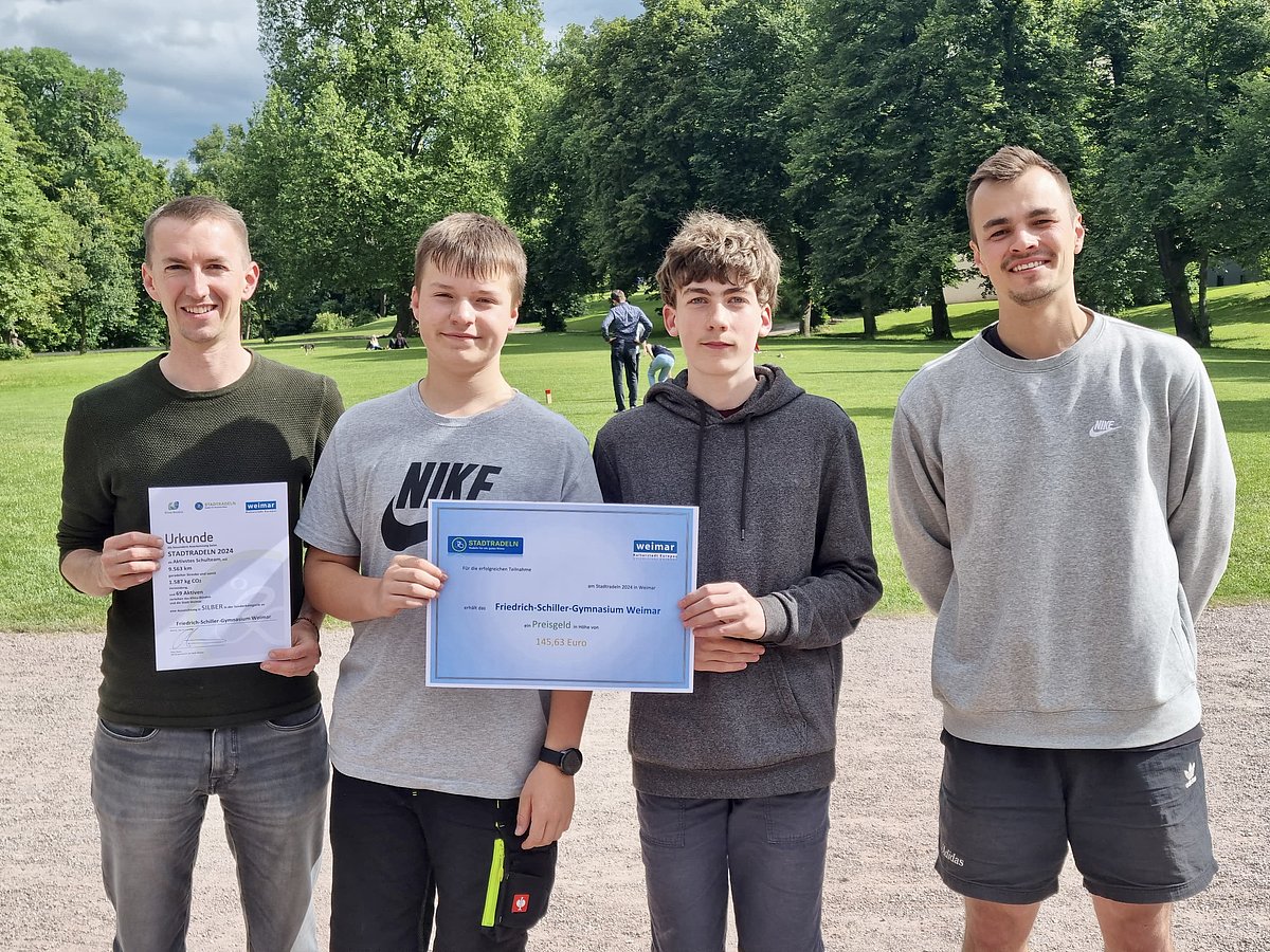FSG gewinnt Preis beim Stadtradeln: Friedrich-Schiller-Gymnasium Weimar